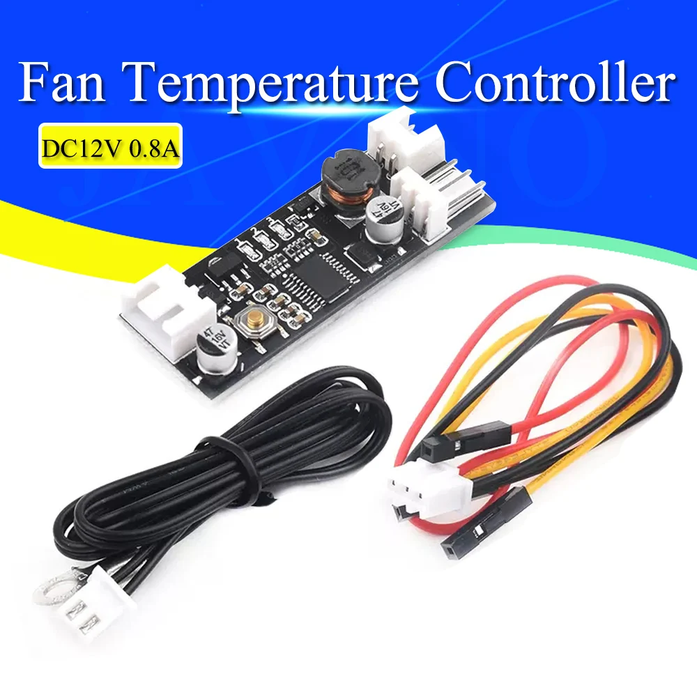 12V 0.8A DC PWM 2-3 Single Wire Fan Temperature Control Speed ...