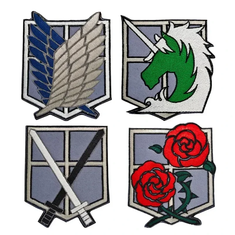 Attack on Titan Anime Embroidery Patch Hook&Loop Military Personalized ...