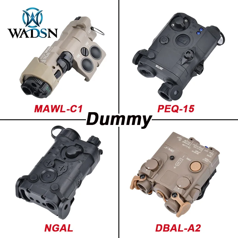 WADSN MAWL C1 NGAL DBAL-A2 laser Airsoft PEQ15 caja UHP sin Function Dummy PEQ15 LA-5C maqueta ...