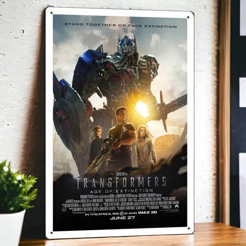 Transformers-Age-of-extintion-2014-cartel-de-pel-cula-de-Metal-cartel ...