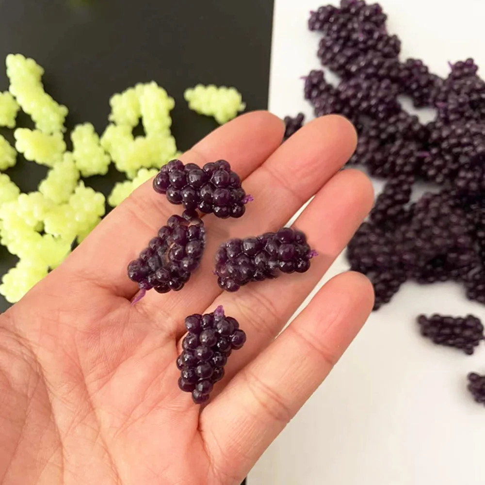 10PCS-Mini-Simulation-Grapes-TPR-Grape-Scale-Model-Miniature-Scene ...