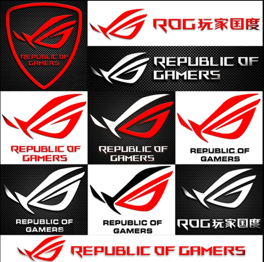 Asus-ROG-Republic-of-Gaming-Metal-Logo-Sticker-For-Laptop-Tablet ...