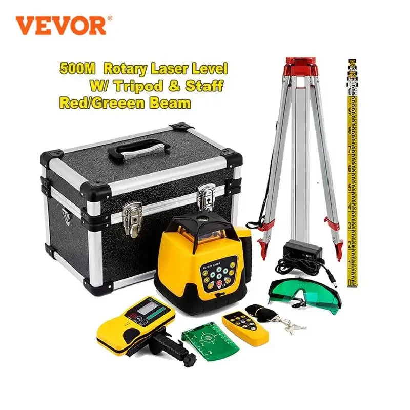 VEVOR-360-Rotary-Laser-Level-Self-Leveling-500m-Vertical-Horizontal ...