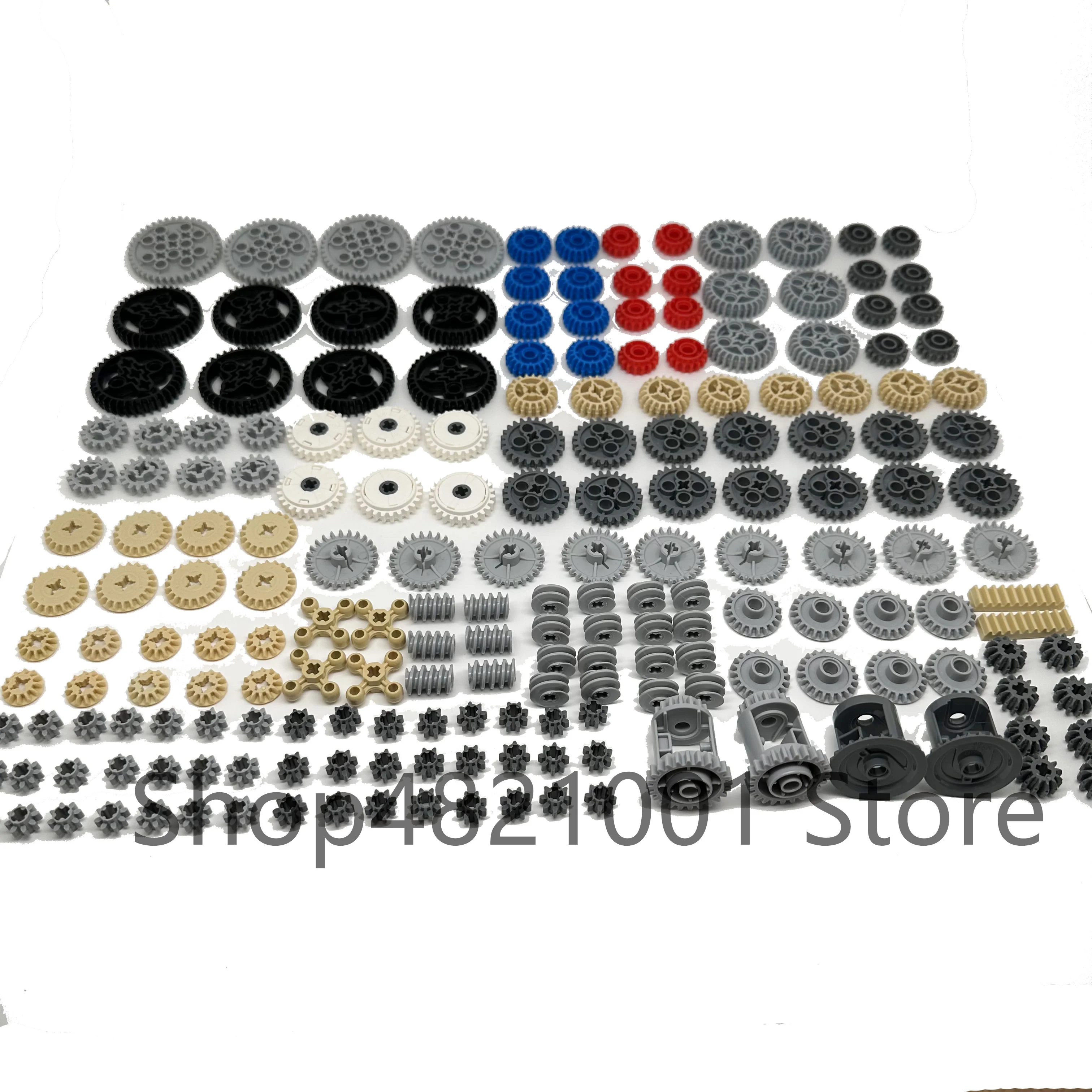 198PCS-Set-DIY-Technical-Parts-Gear-Thick-Building-Bricks-Blocks ...