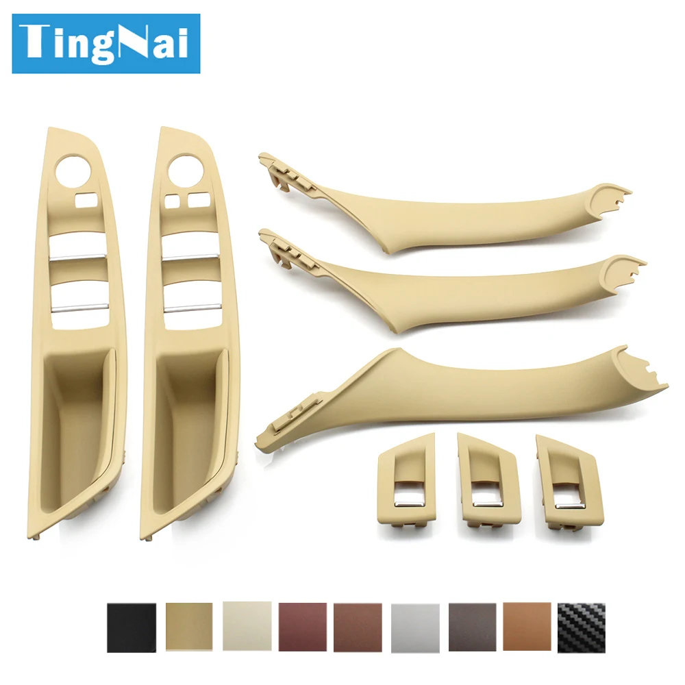 7pcs Set LHD Interior Armrest Door Handle Panel Inside Trim Cover For ...