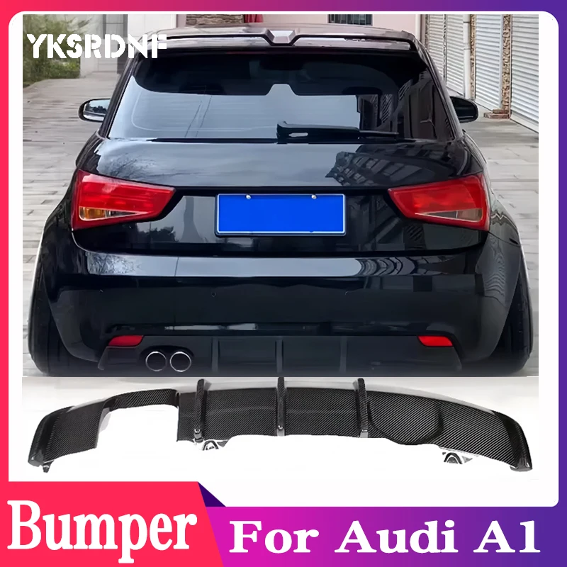 For Audi A1 Rear Lip Diffuser Real Carbon Fiber Bumper Single Side ...