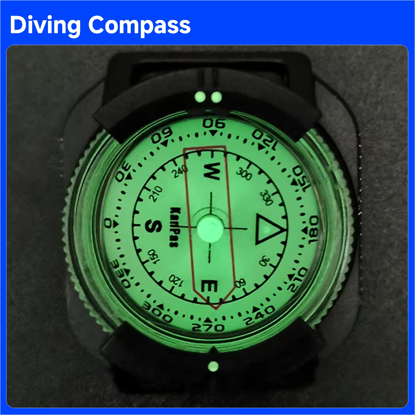 Outdoor Compass Professional 60M Or 197Ft Diving Compass Waterproof ...
