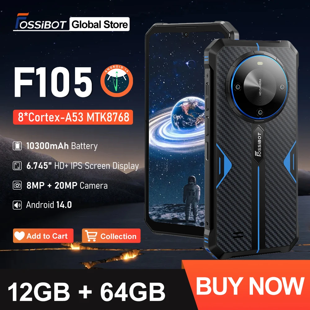 FOSSiBOT-F105-Rugged-Smartphone-6-745-HD-IPS-Phone-Android-14-OS ...