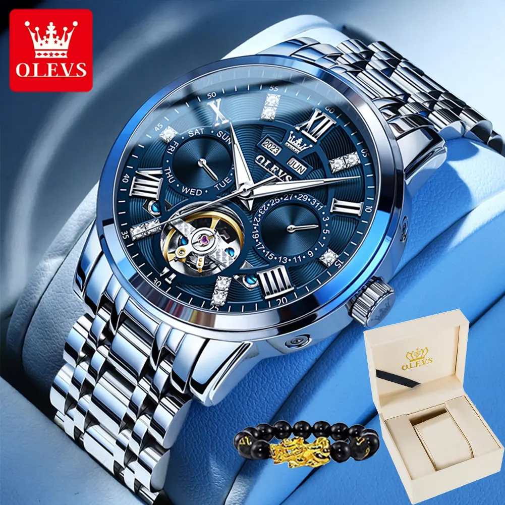 OLEVS-6701-Trend-Blue-Automatic-Mechanical-Watch-for-Men-Dual-Calendar ...