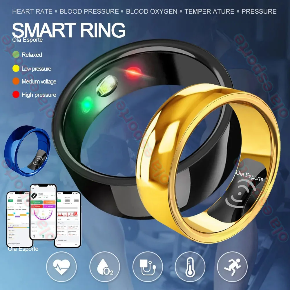 Fashion-Health-Smart-Ring-Heart-Rate-Blood-Oxygen-Body-Temperature ...