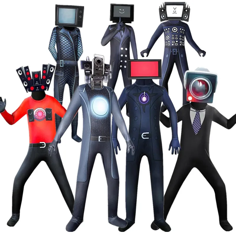 Fancy Kids S-Skibidi Toilet Cosplay Costume TV Man Camera Man Costume ...