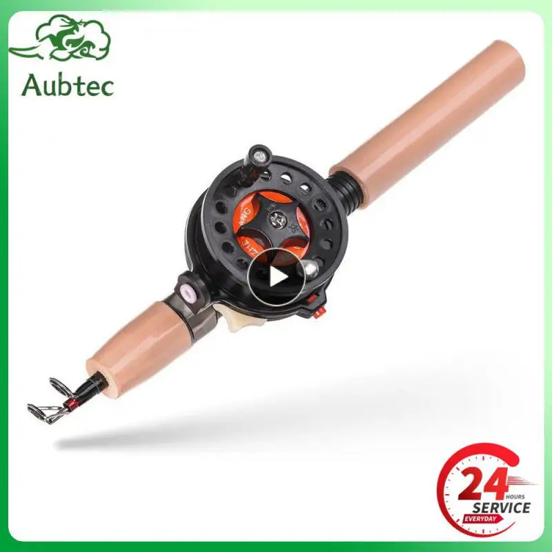1~10PCS Winter Fishing Rods Mini Ice Fishing Rod Metal Fishing Reels ...