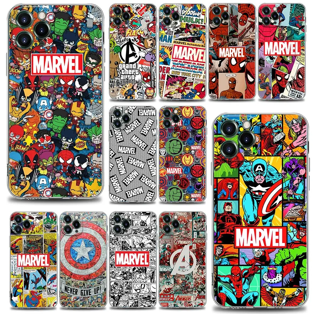 Cartoon-Marvel-Avengers-Logo-Comics-Shell-Case-for-iPhone-11-12-13-14 ...