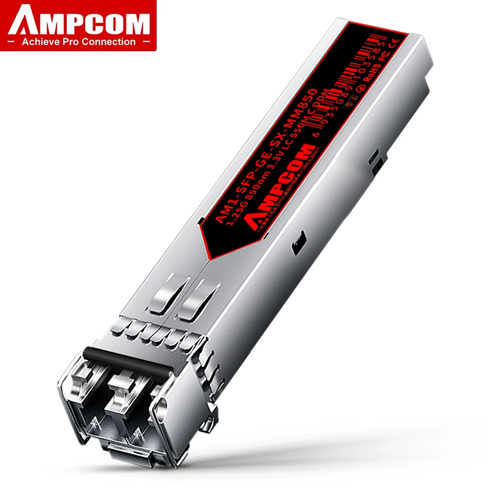 AMPCOM 1.25G Transceiver Module LC SFP Multi-mode, Duplex Optic Module ...