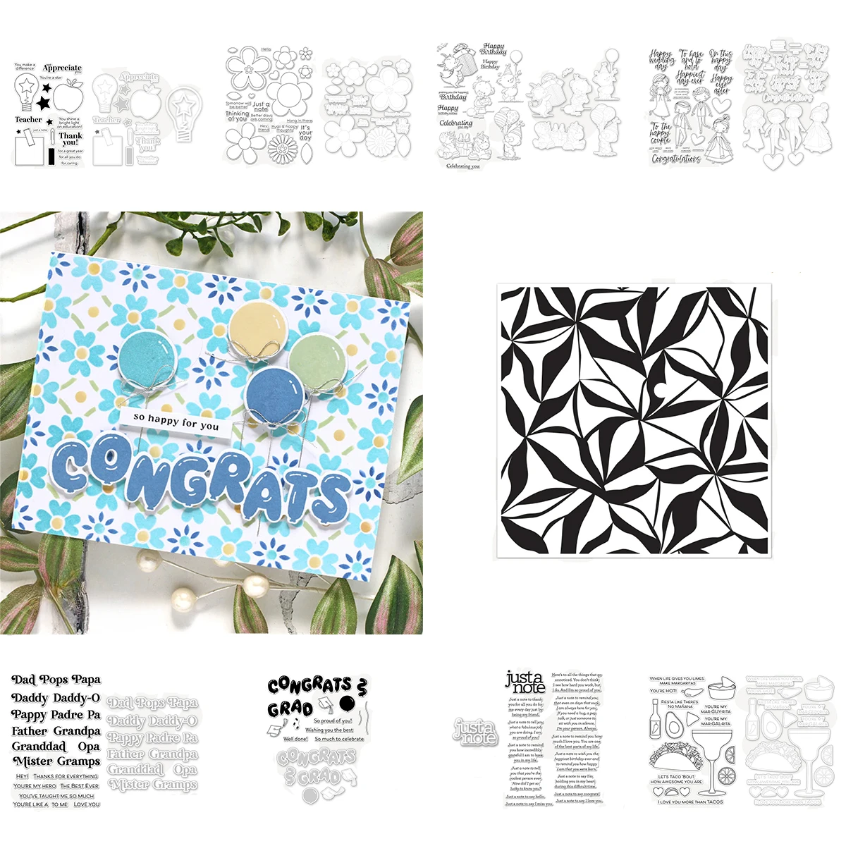 Happy-Father-s-Day-Clear-Stamps-Cutting-Dies-DIY-Scrapbooking-Supplies ...