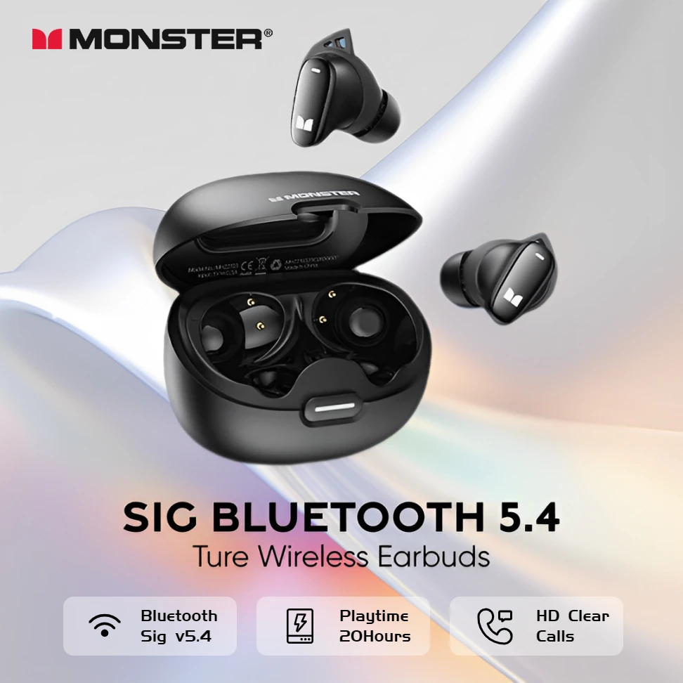 Monster-Ture-Wireless-Earbuds-AI-Noise-Cancelling-Bluetooth-5-4 ...