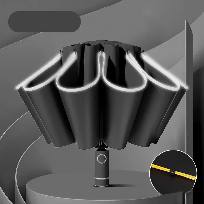 Fully-Automatic-Reverse-Folding-Umbrella-with-Windproof-Reflective ...