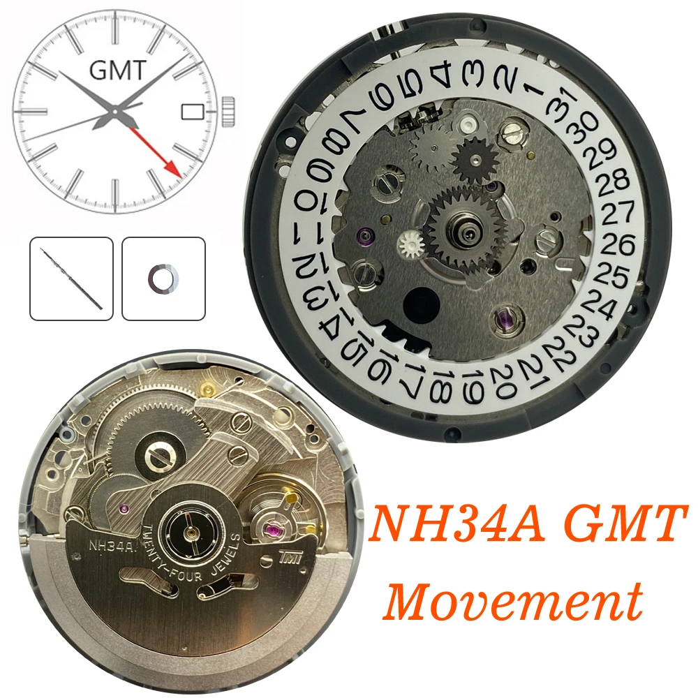 Seiko GMT NH34 Mechanical Movement Self Winding 24 Hours Manual ...