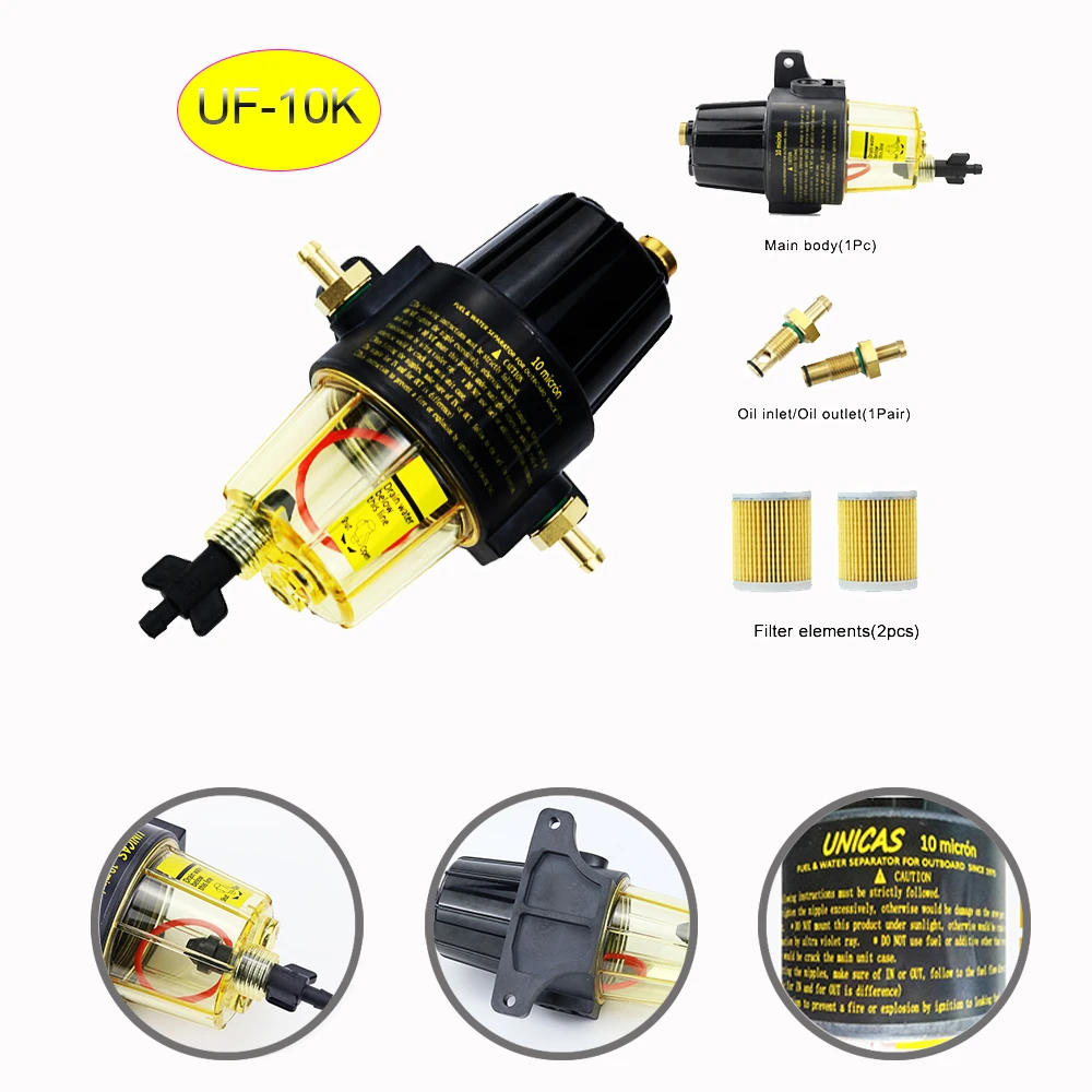 Uf-10k Fuel Filter Water Separator Assembly With 2pcs Extra Filter ...