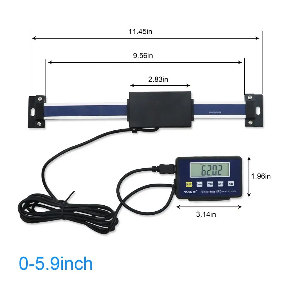 Shahe 0150 Mm 0200 Mm 0300 Mm 0.01 Mm Dro Magnético Remoto Digital ...