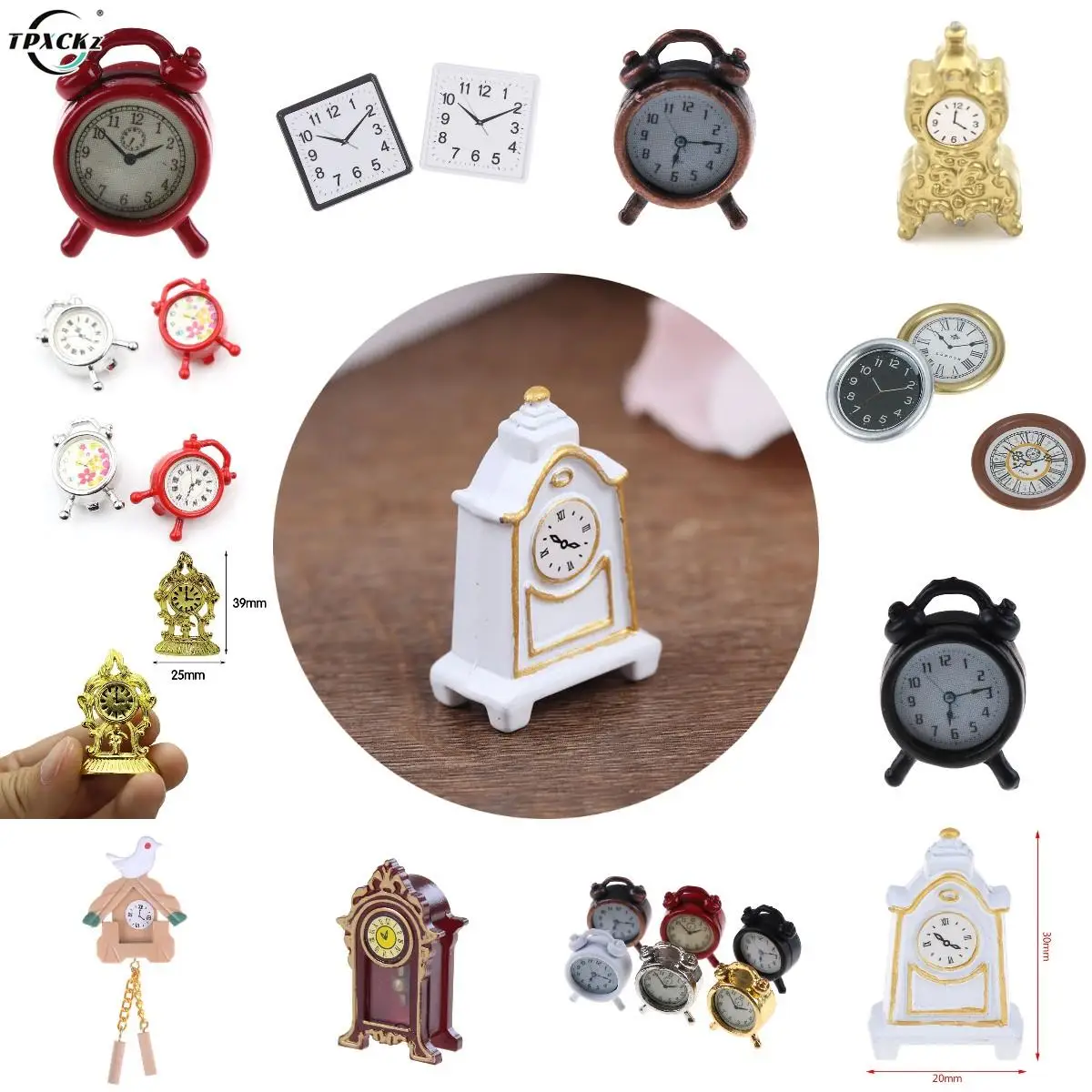 Old Decoration Accessories | Wall Clock Miniature 1 12 | Miniature ...