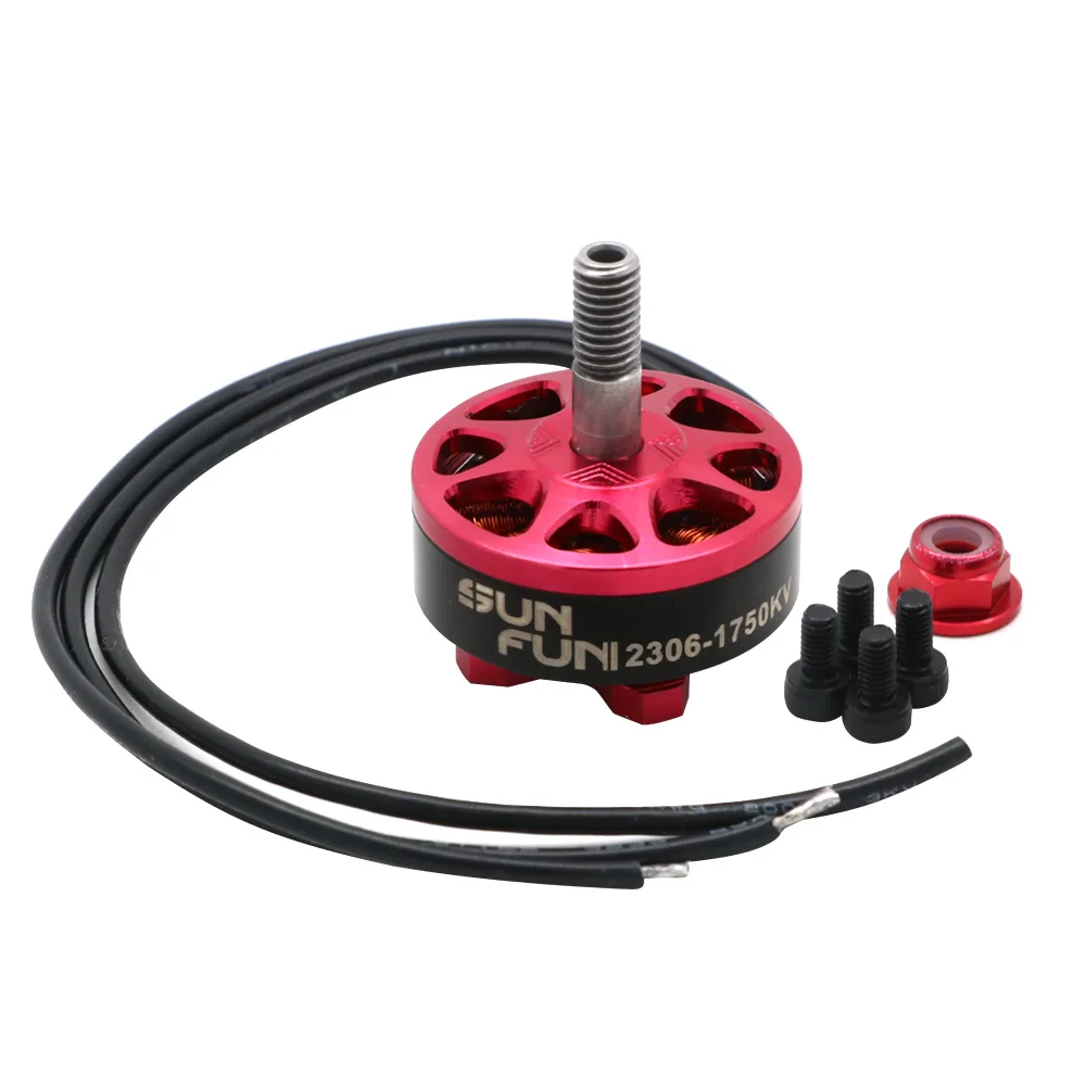 SUN FUN 2306 1750/2500KV CW Thread 4-6S motore Brushless per RC FPV ...