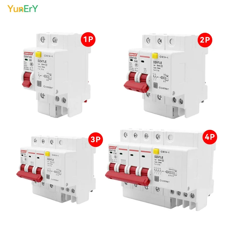 DZ47LE-AC-RCD-RCCB-Residual-Current-Protector-230-400V-6A-63A-MCB-Din ...