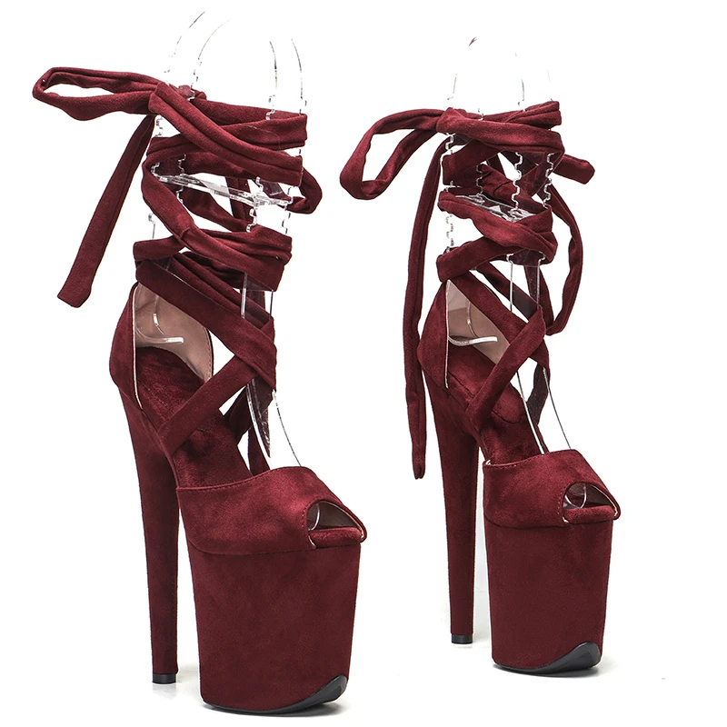 Suede Upper Platform Sandals | Shoes Pole Dance 20cm | Leecabe Pole ...