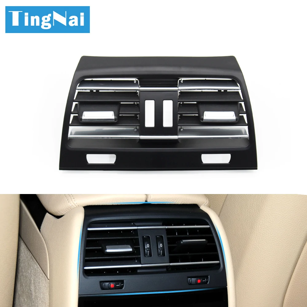 Car Rear Center Console Air Vent Panel AC Vent Grille Outlet Cover For ...