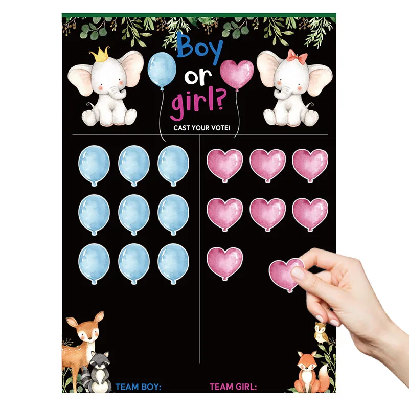 Boy-or-Girl-Gender-Reveal-Voting-Game-Poster-Board-with-Stickers-Baby ...