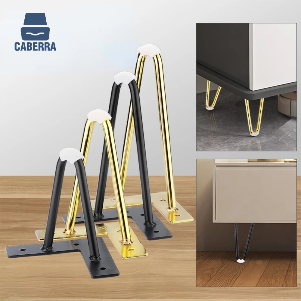 4pcs-Metal-Cabinet-Legs-Black-Furniture-Leg-Support-Feet-for-Chair-Sofa ...