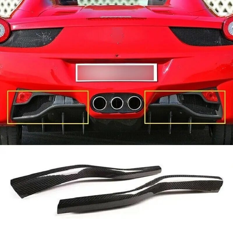 Carbon Fiber Car Rear Bumper Splitter Exterior Accessories Sculpt Trims ...