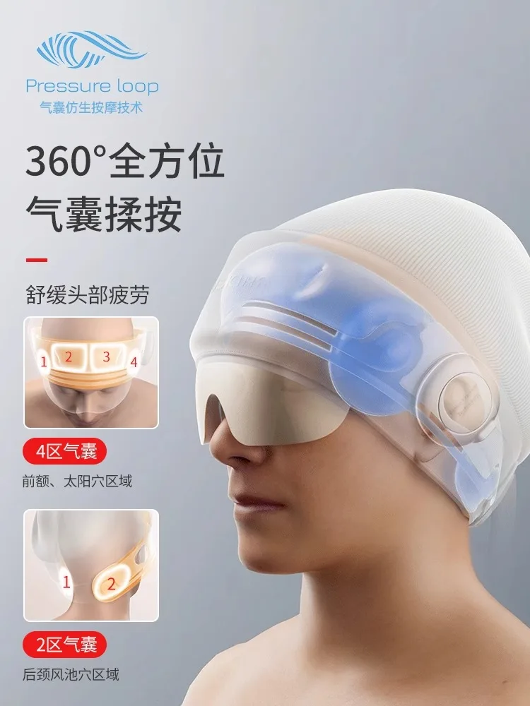 Ryosuke-R2-Sleeper-Head-Massager-Massage-Cap-Scalp-Cervical-Spine-Eye ...