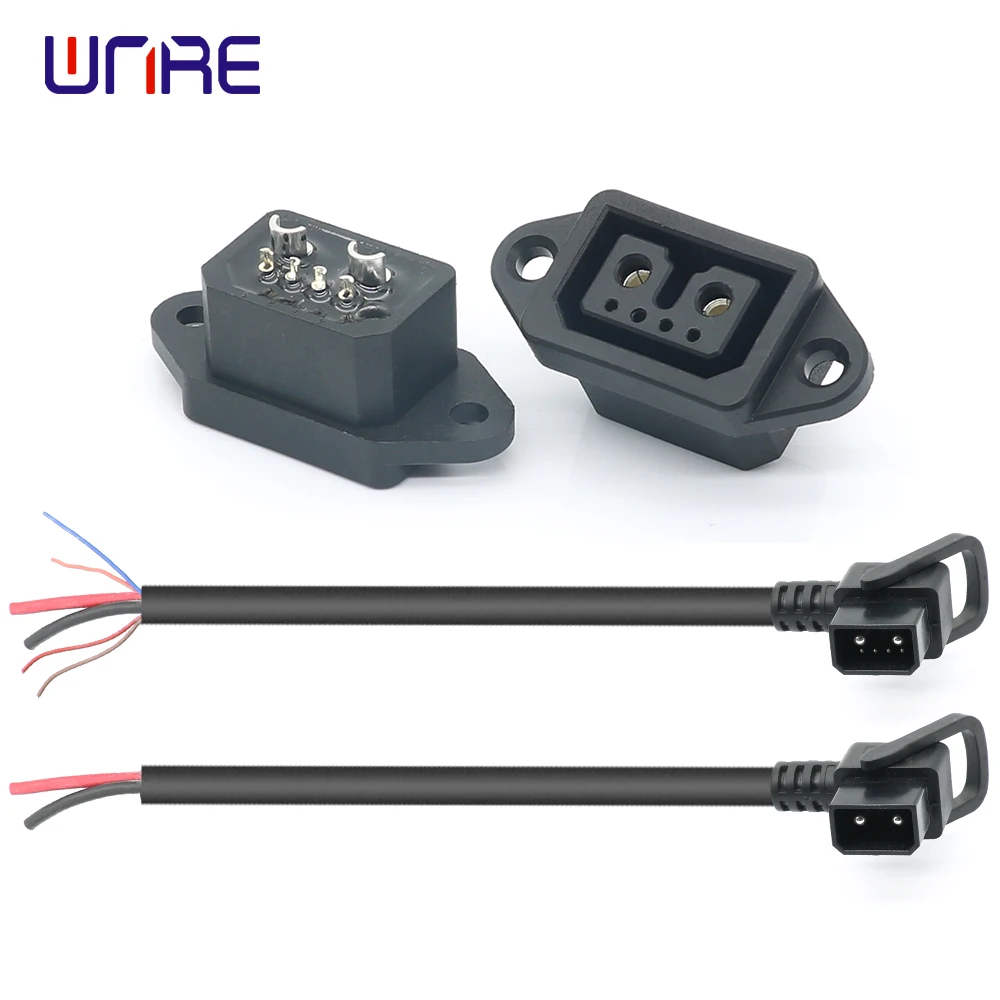 2-4-Male-and-Female-Plug-Electric-Bike-Charging-Port-Batteries-Charging ...