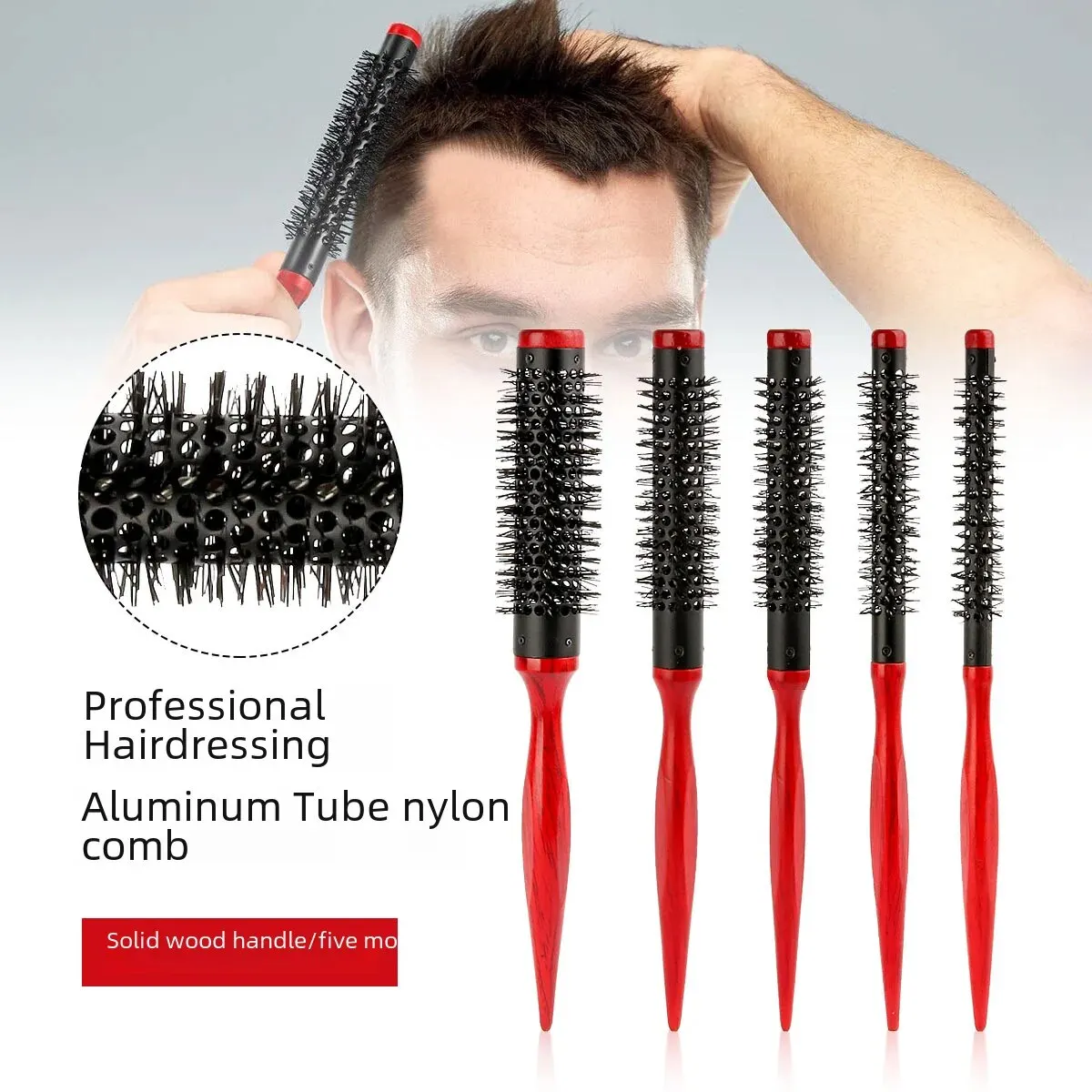 High-temperature-Resistant-Nylon-Hair-Brush-Round-Cylinder-Roller-Hair ...