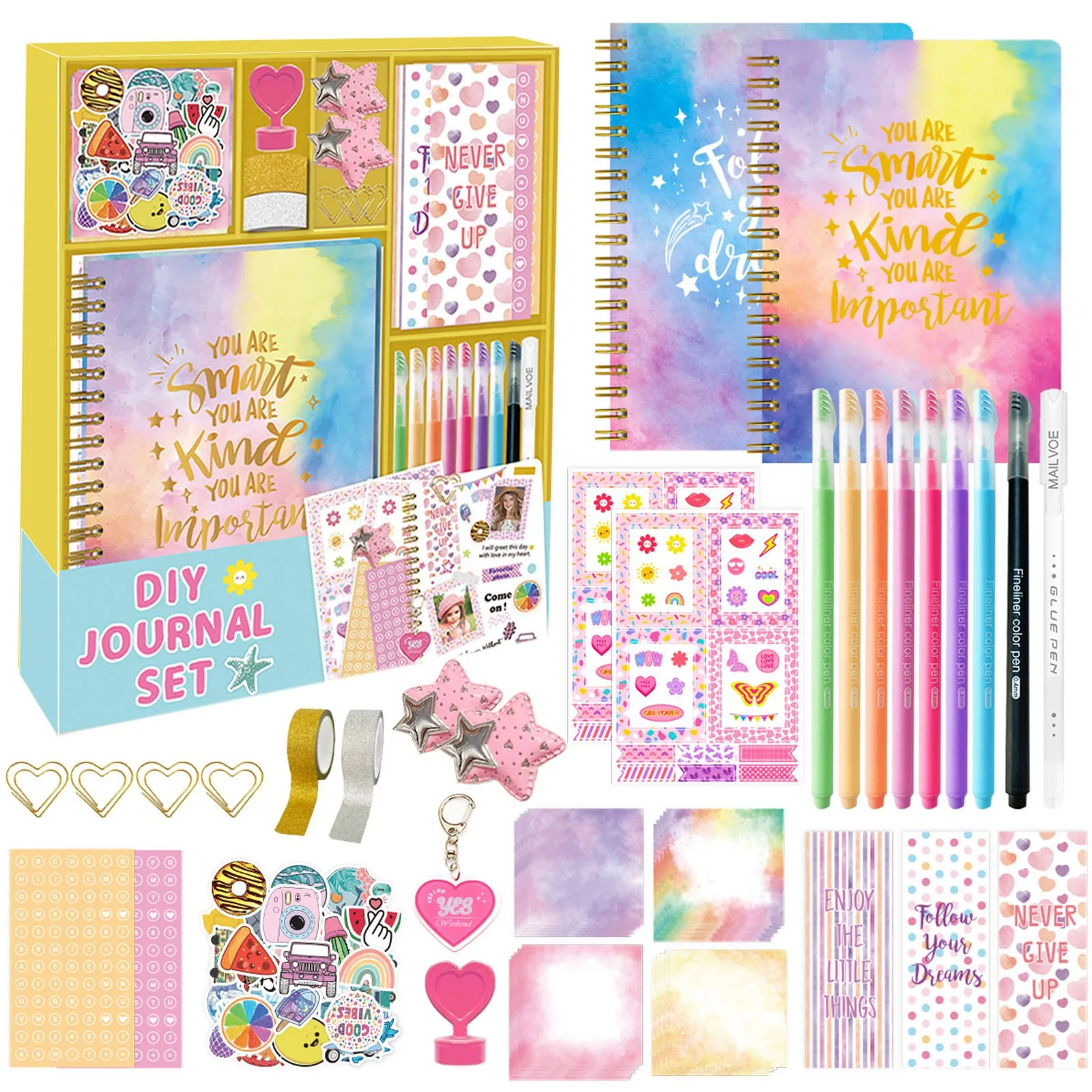 Girls DIY Journal Set - DIY Journal Set For Teen Girls Stationery Set ...