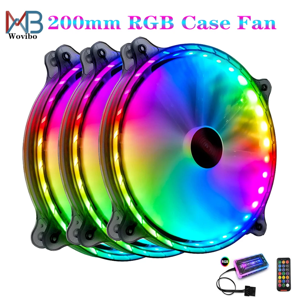 Computer Case 200mm Fan | High Airflow Pc Case Fan | Pc Case Fan ...