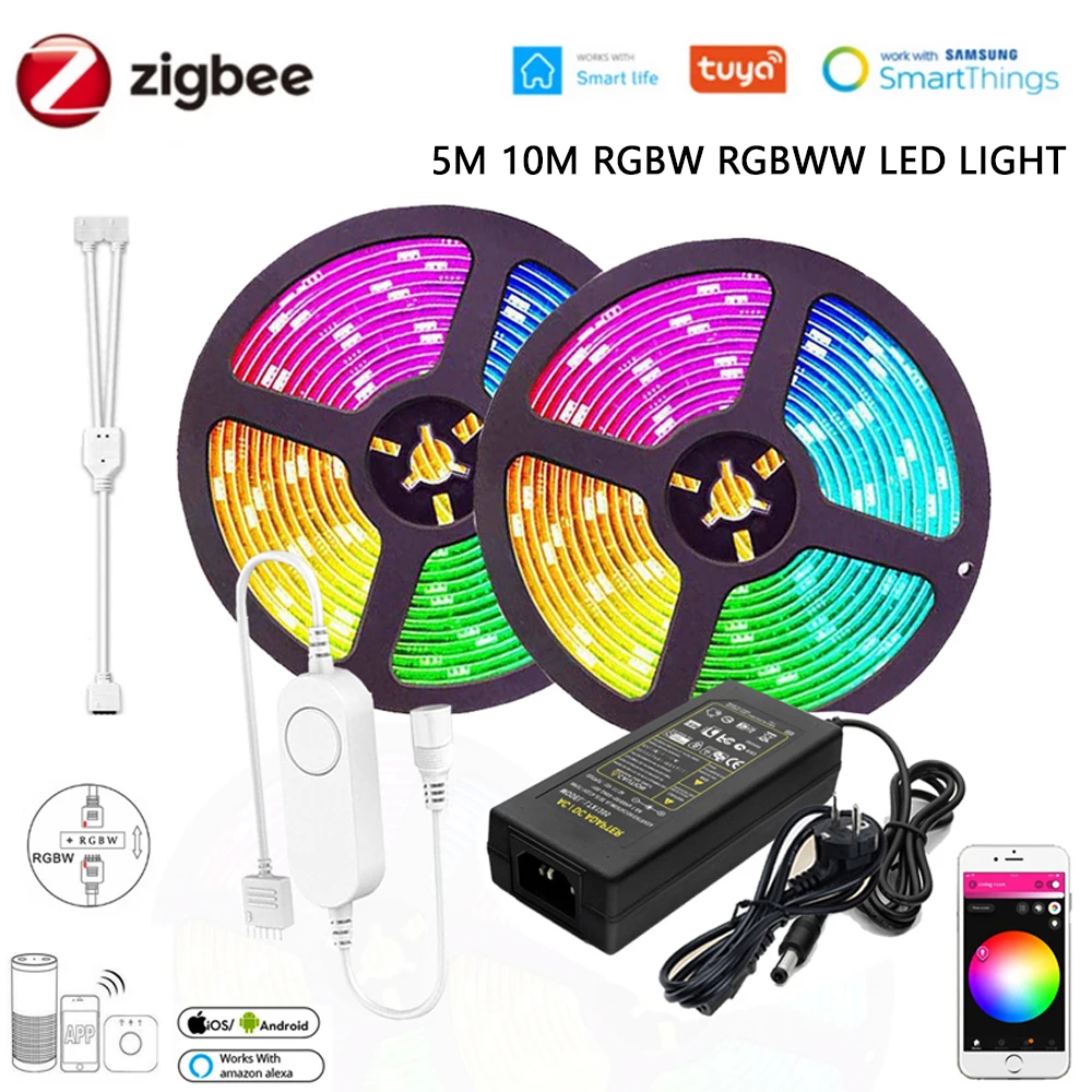 Zigbee-3-0-inteligentny-kontroler-LED-DC12V-5M-10M-5050-RGBW-listwa-LED ...