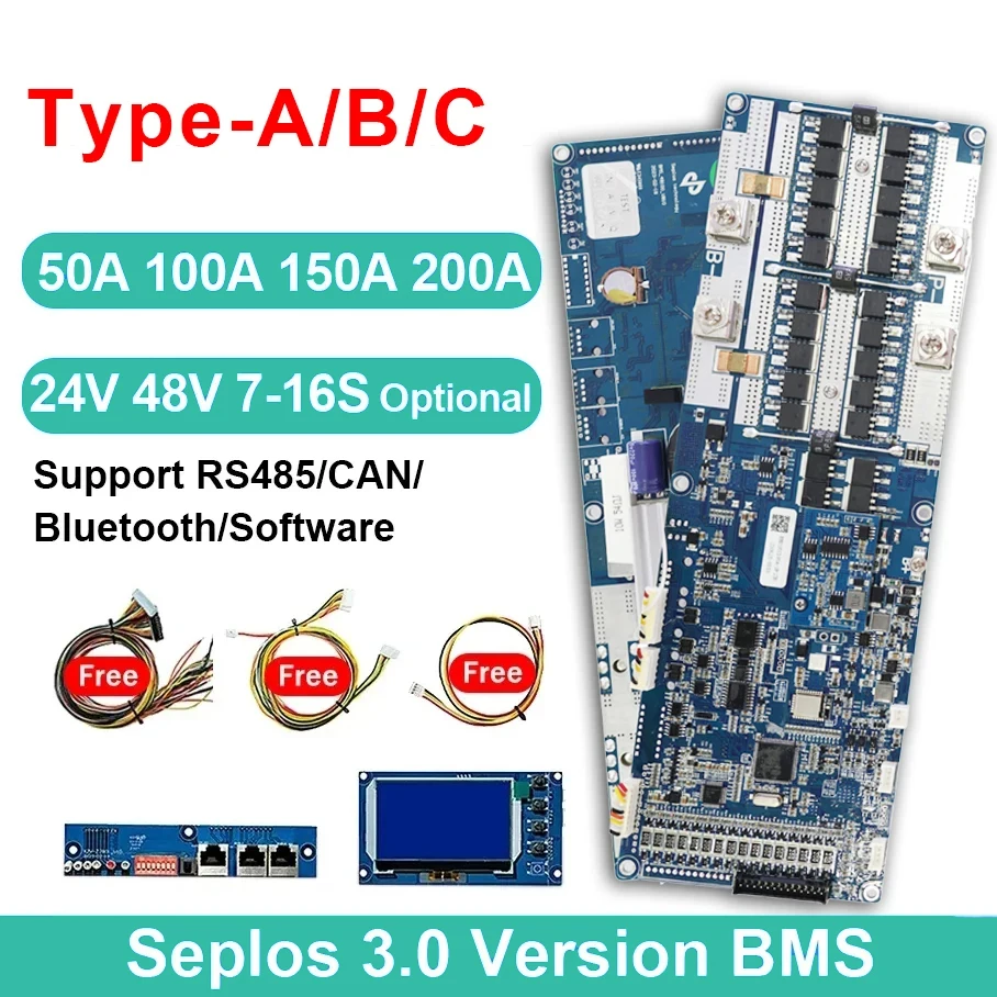 Bateria-esperta-do-Li-on-do-BMS-com-Bluetooth-painel-LCD-Seplos-LiFePO4 ...