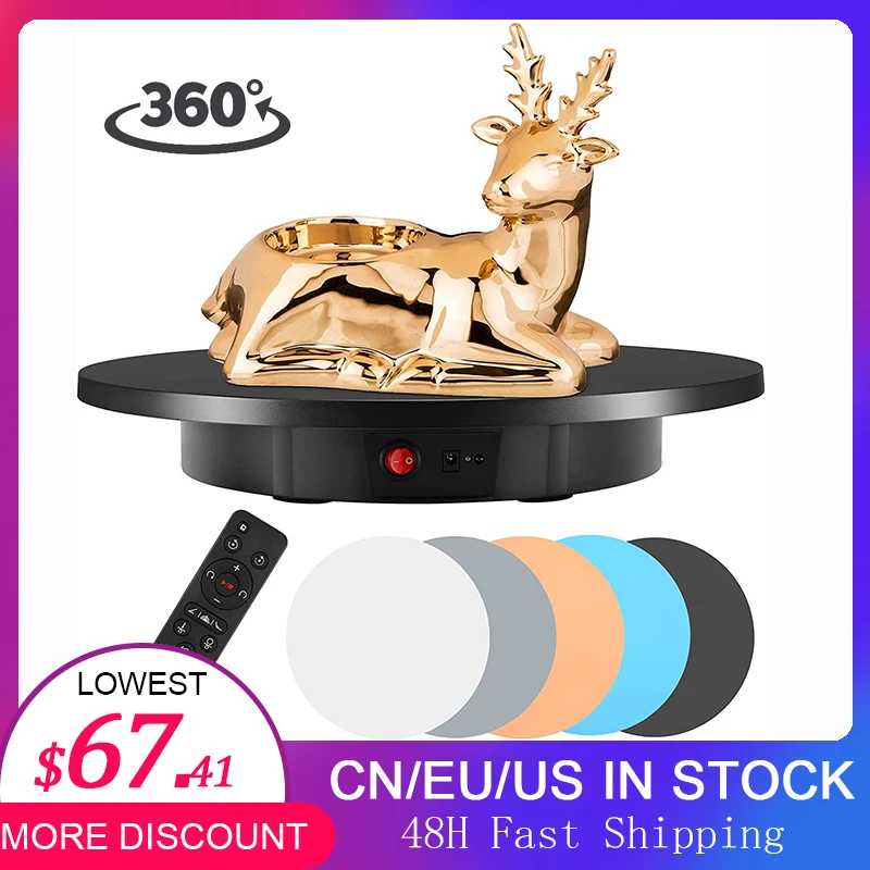 42CM-Turntable-Base-360-Degree-Electric-100KG-Load-Rotating-Display ...