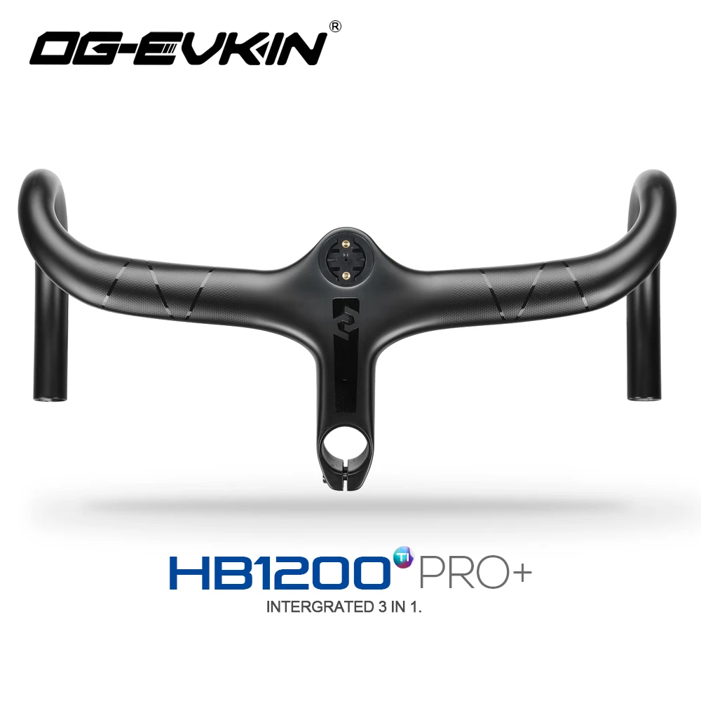 OG EVKIN HB 1200 Carbon Road Integrated Handlebar 28.6mm Carbon ...
