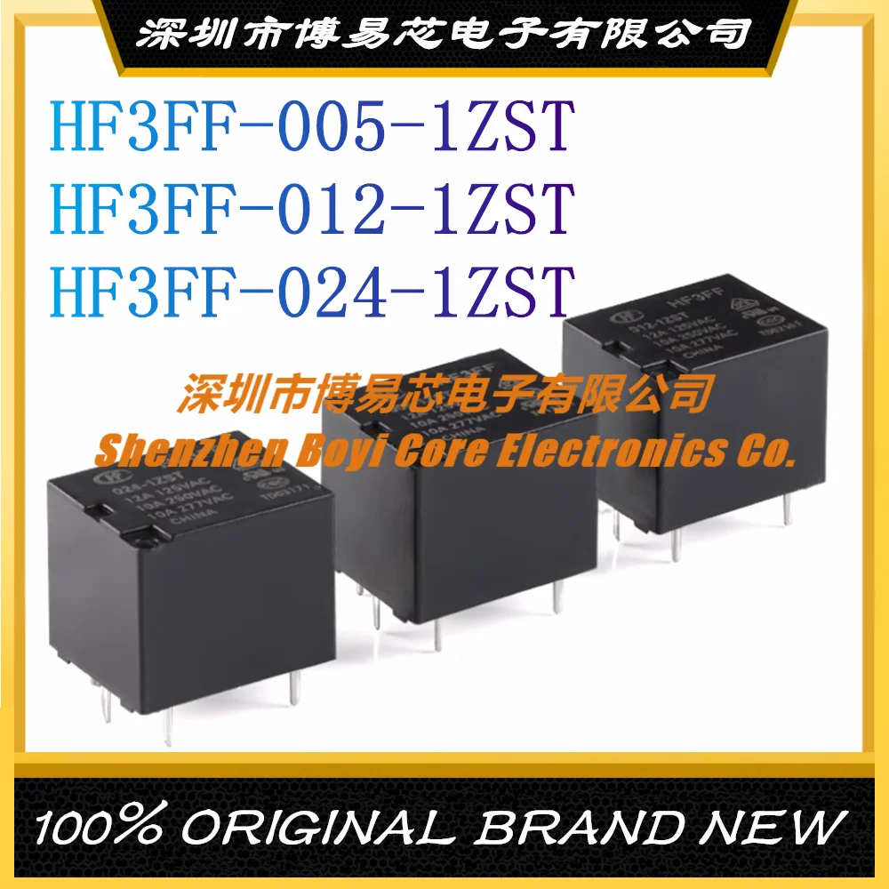 Relé de conversão original, 5 pés, HF3FF 005 01.3 24-1ZST 5V 12V 24VDC, 5 pés um conjunto de ...