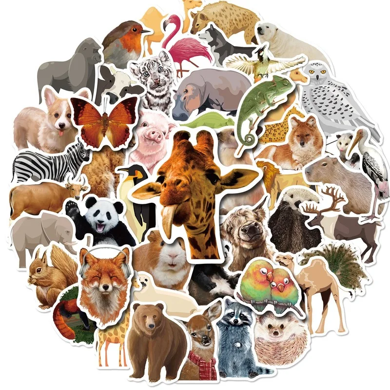 10-25-50pcs-Jungle-Zoo-Wild-Animal-Stickers-for-Kids-Boys-Girl-Baby ...