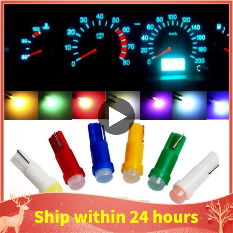 10PCS T5 LED Lights W1.2W W3W LED Car Interior Light Auto Side Wedge Dashboard Gauge Instrument ...