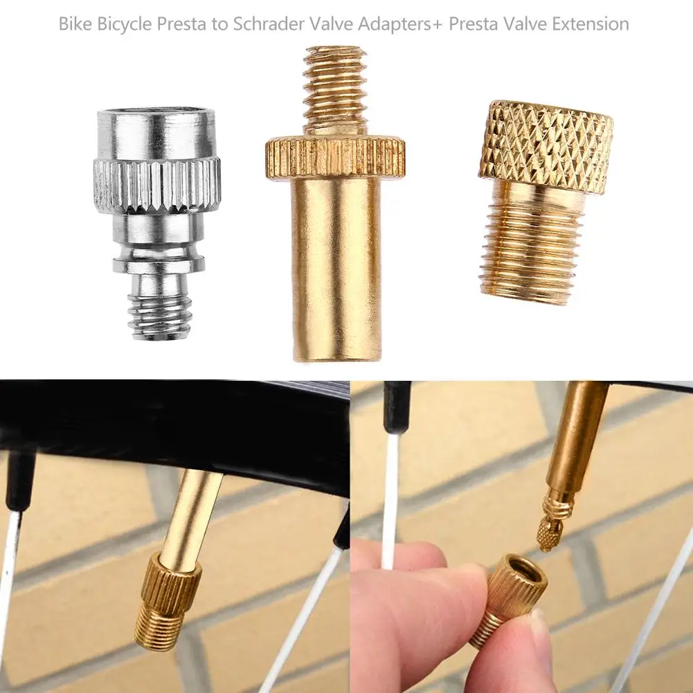 Bike-Bicycle-Presta-to-Schrader-Valve-Adapters-Presta-Valve-Extension ...