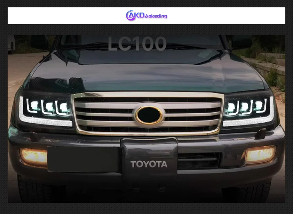 Car Styling Head Lamp for Toyota Land Cruiser Headlights 1998-2007 ...