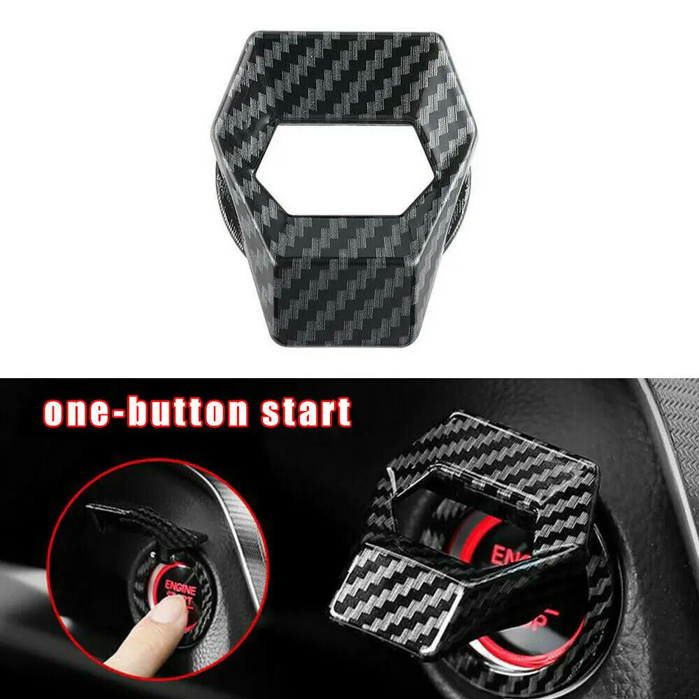 Carbon Fiber Style Car Engine Start Button Cover for Ford Focus 2 3 1 ...
