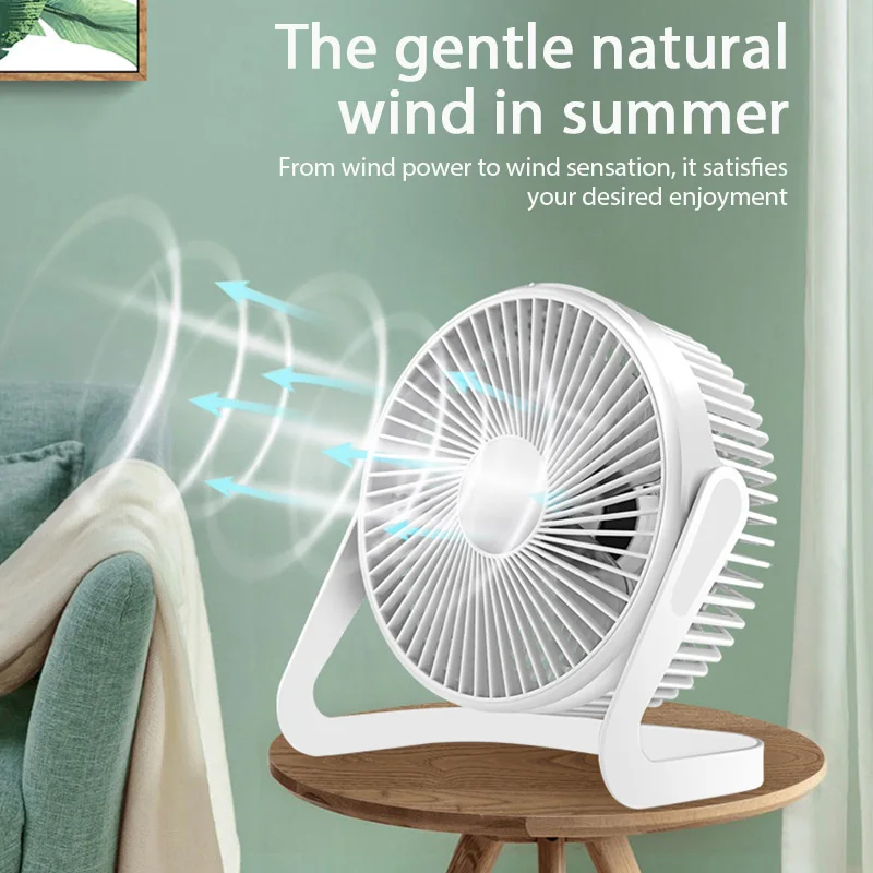 Summer USB Power Desktop Fan 5 inch Mini Low Noise Fan for Students ...