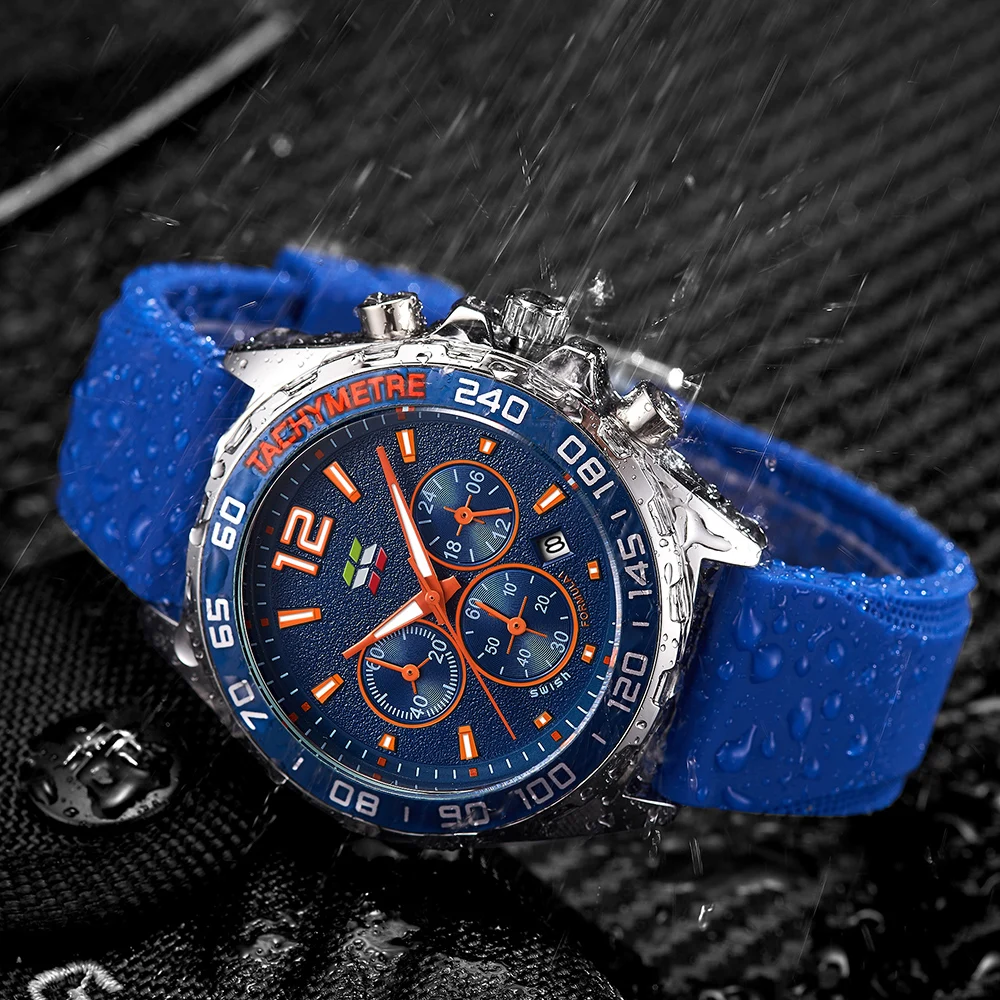 Swish-reloj-deportivo-de-lujo-para-hombre-cron-grafo-de-pulsera-azul ...