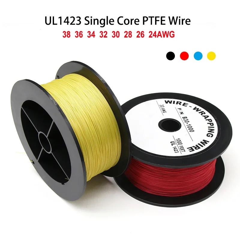 UL1423-PTFE-Single-Copper-Wire-38-36-34-32-30-28-26-24-AWG-Silver ...